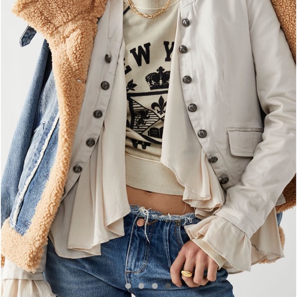 Free People | Jackets & Coats | Free People Ruffles Romance Jacket New ...